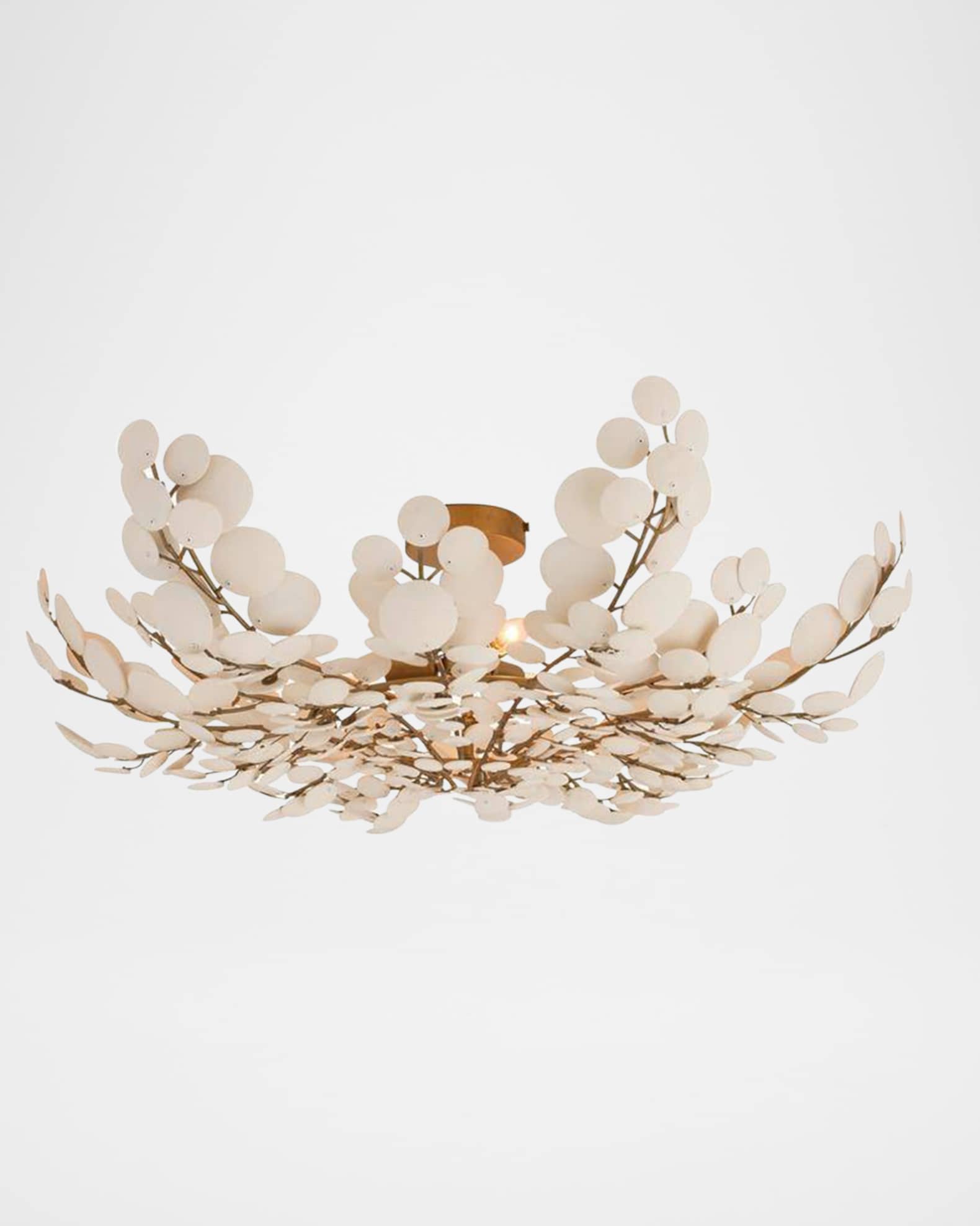 Arteriors Bilal 38" 3-Light Coconut Shell Flush Mount | Horchow