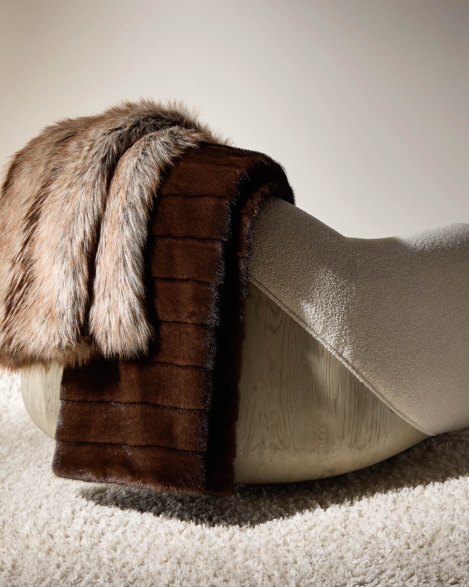 Lyla Grant Faux Mink Throw, 60" x 72" | Horchow
